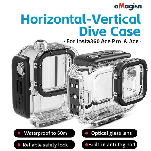 60M Underwater Diving Shell Case for Insta360 Ace Pro/Ace Camera Waterproof Case | eBay