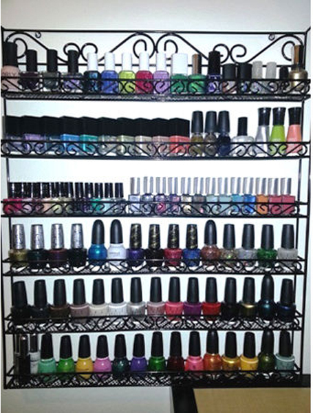 Black Wire Metal Nail Polish Display Organizer Wall Rack (Fit up To 100 ...