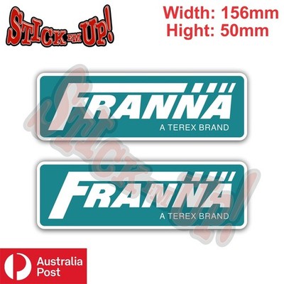 2 FRANNA CRANE Vinyl Stickers TEREX RIGGER DOGGER CRANE DRIVER | eBay ...