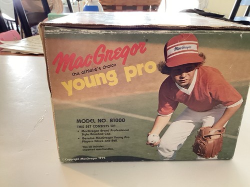 Pete Rose Ma Gregor Young Pro Baseball Set, Hat, Glove, Ball With Box ...