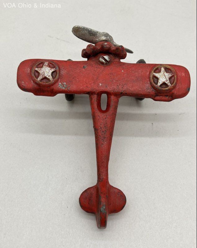 Vintage Cast Iron High Wing Red Toy Airplane | eBay