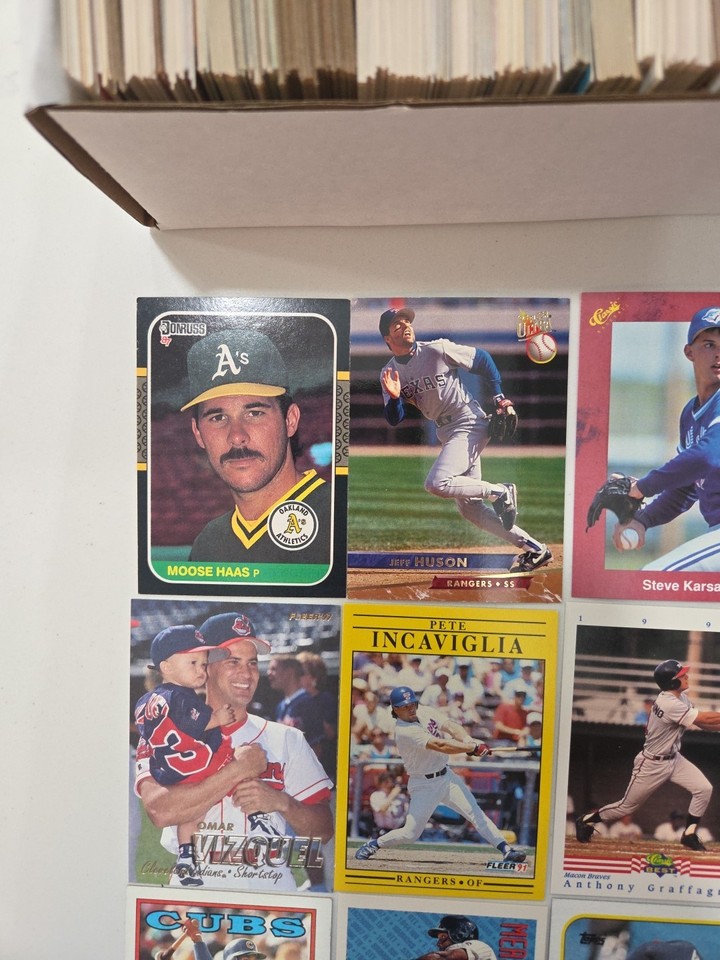 ~Approx 800 Vintage 80s, 90s & More Baseball Cards Lot H Topps Upper ...