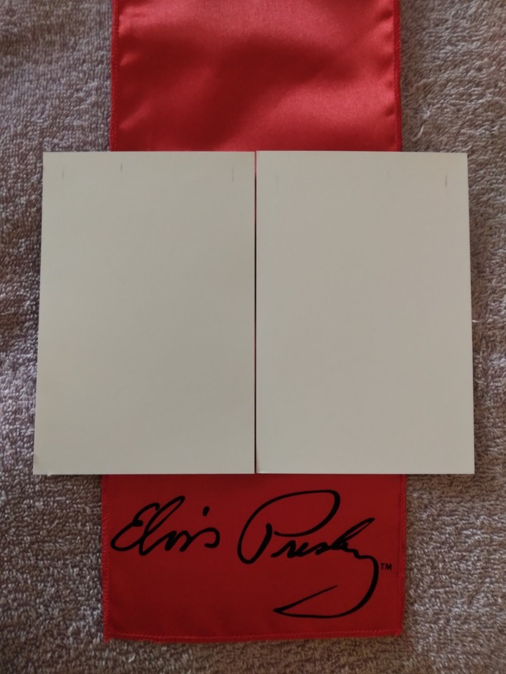 ELVIS PRESLEY SIGNATURE RED SCARF&1968 COMEBACK/LEATHER SHOW PHOTOS NEW ...