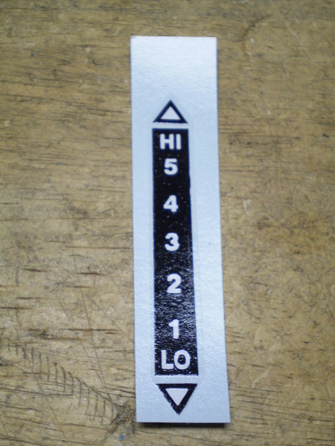 Schwinn Stingray Krate Bicycle 5 Speed Hi - Lo 12345 Stik Shifter Decal ...