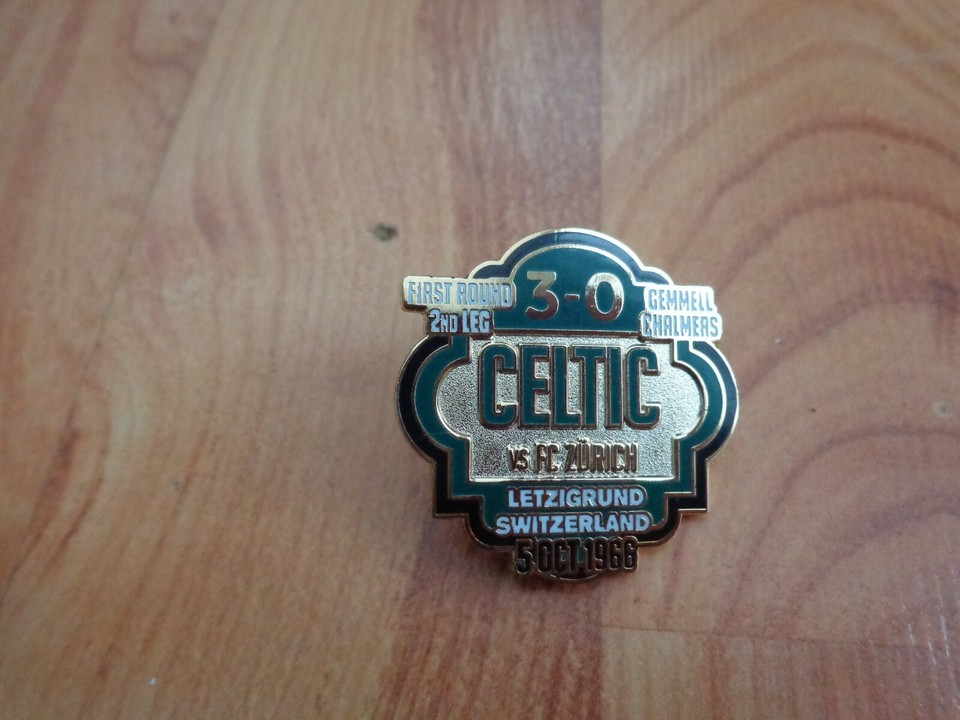DANBURY MINT LISBON LIONS CELTIC VS FC ZURICH 2ND LEG 1966 ENAMEL PIN ...