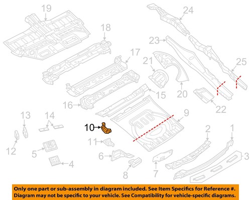 CHRYSLER OEM Floor Rails-Rear-Rear Floor Pan Reinforcement Right ...