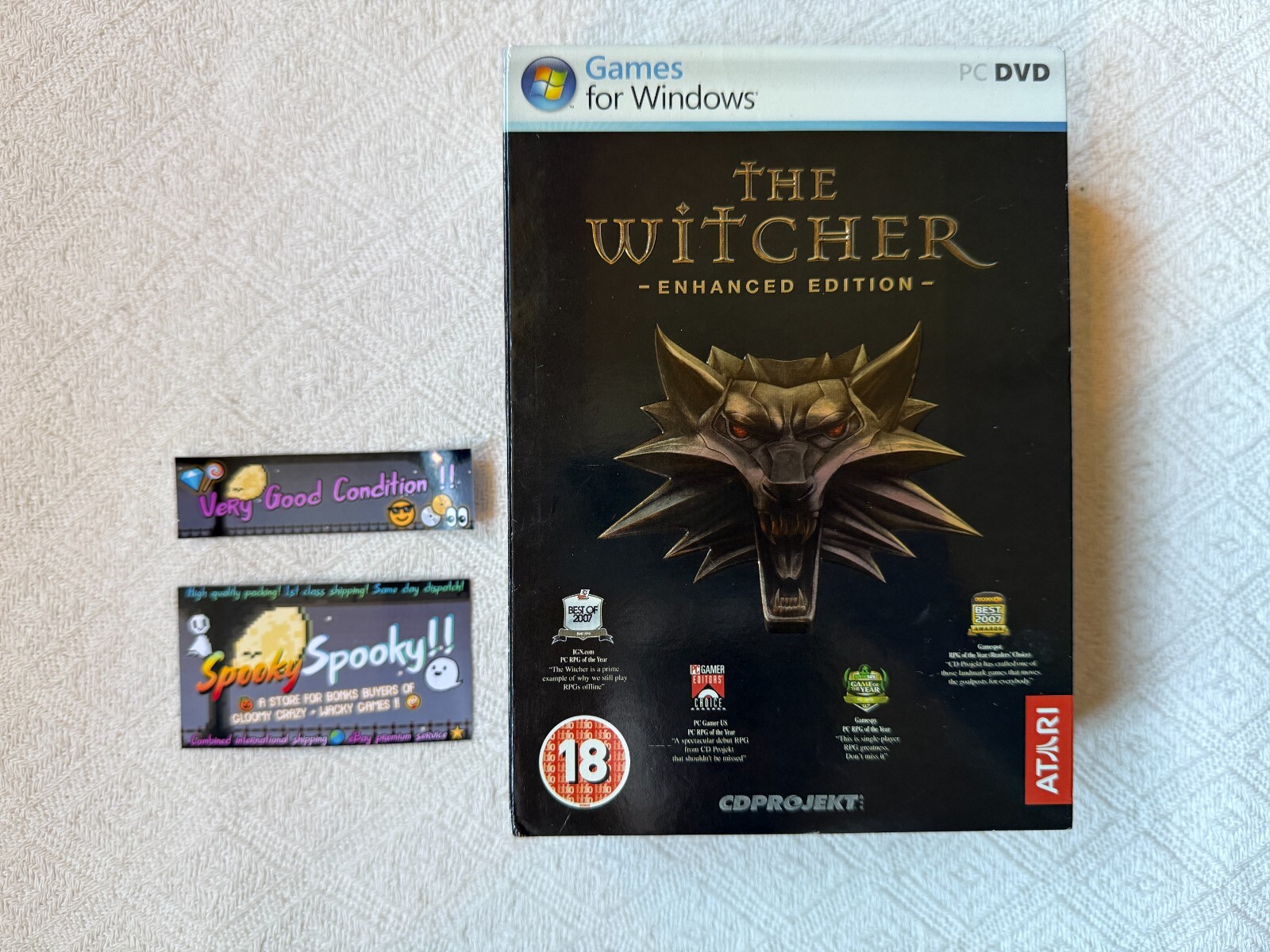 The Witcher Enhanced Edition PC - VGC with 5 Discs Map Guide - Tracked ...