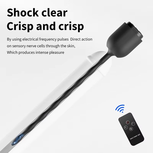 Male Electric Soft Silicone Stretcher Urethral Sounding Rod Plug ...