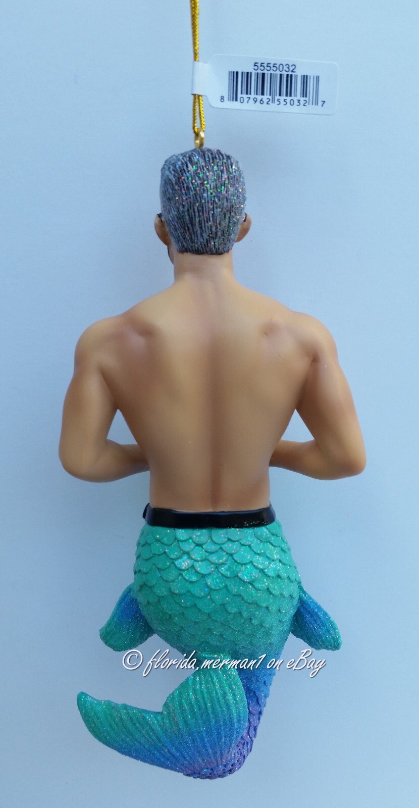 December Diamonds Beef Cake Merman Holding Cake Christmas Tree Ornament ...