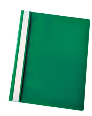 Report Files A4 Project Files Folders 2 Prong Clear Front Green | eBay
