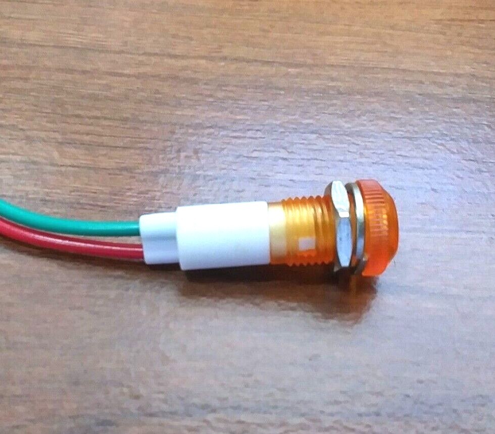 3 BBT 12 volt AC/DC Waterproof Low-Profile Bright Amber LED Indicator ...