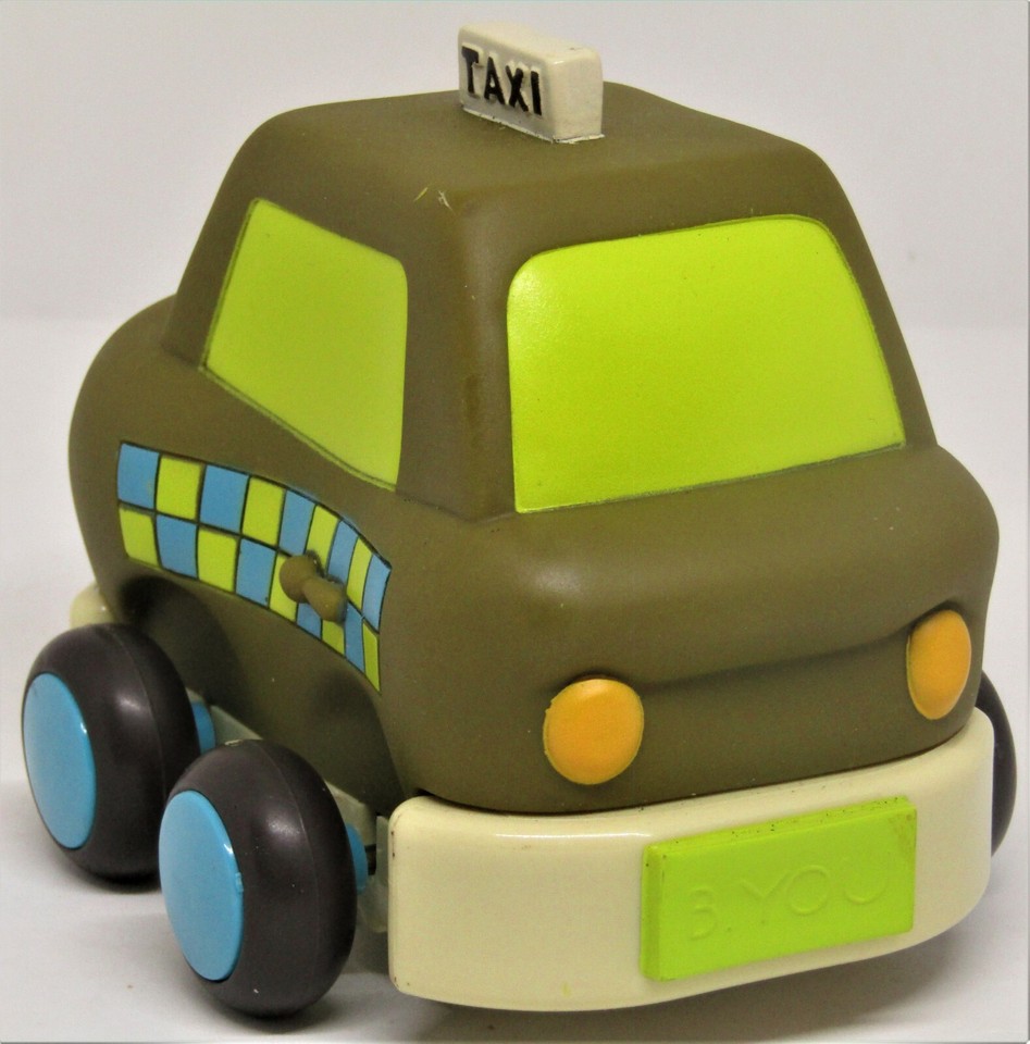 Justb-byou Pull-Back & Go Soft Play Olive Green Taxi Cab Toy Car.602 | eBay
