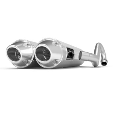 HMF Performance Brushed Dual Full System Exhaust Polished Euro Cap KFX ...