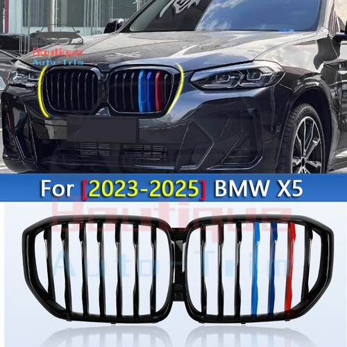 For BMW X5 2023-2025 Glossy black Tricolor Front Bumper Upper ...