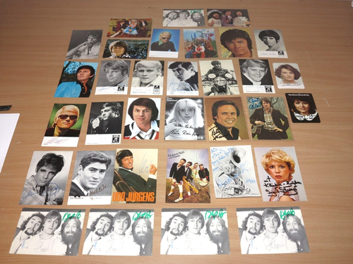 33 X Original Autograph Singer Photo Postcards 50/60er Years Like New ...
