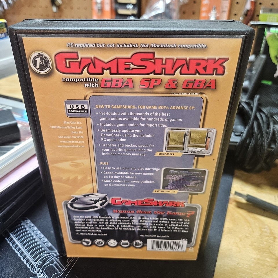 Gameshark GBA SP & GBA Case, Disc And Link Cable Only Good Used ...
