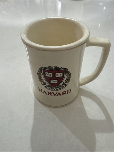 Vintage Harvard University Veritas Classic Logo Gold Trim Coffee Mug ...