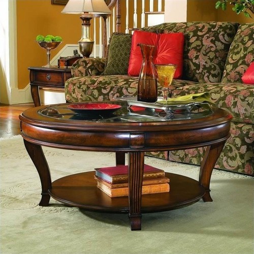 Hooker Furniture Brookhaven Round Cocktail Table in Clear Cherry | eBay