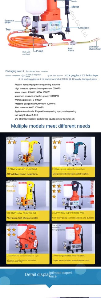 High-pressure Grouting Machine Waterproofing Leakage Grouting Machine ...