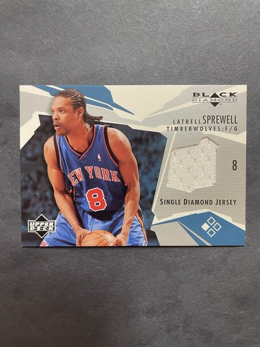 2003-04 Upper Deck Black Diamond - Diamond Jersey Latrell Sprewell #BD ...