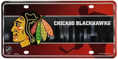 CHICAGO BLACKHAWKS License Plate, NHL Hockey Team Metal Auto Sign | eBay