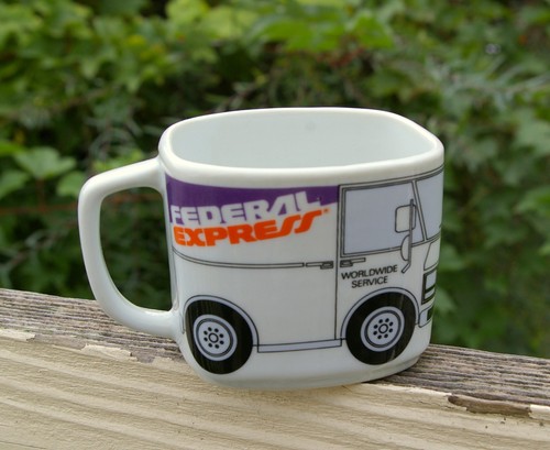 FedEx Federal Express Coffee Mug Cup Worldwide Service Delivery Truck ...