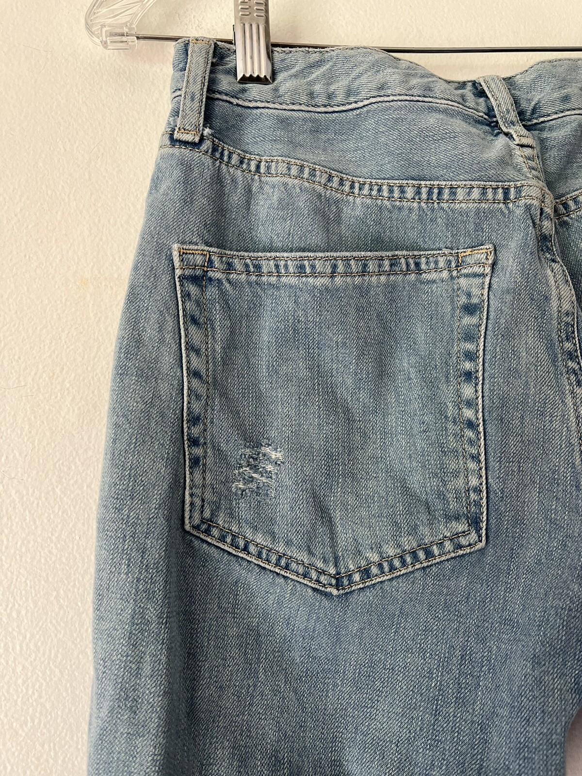 TopShop Moto Hayden Distressed Slim Straight Light Wash Mid Rise Jeans ...