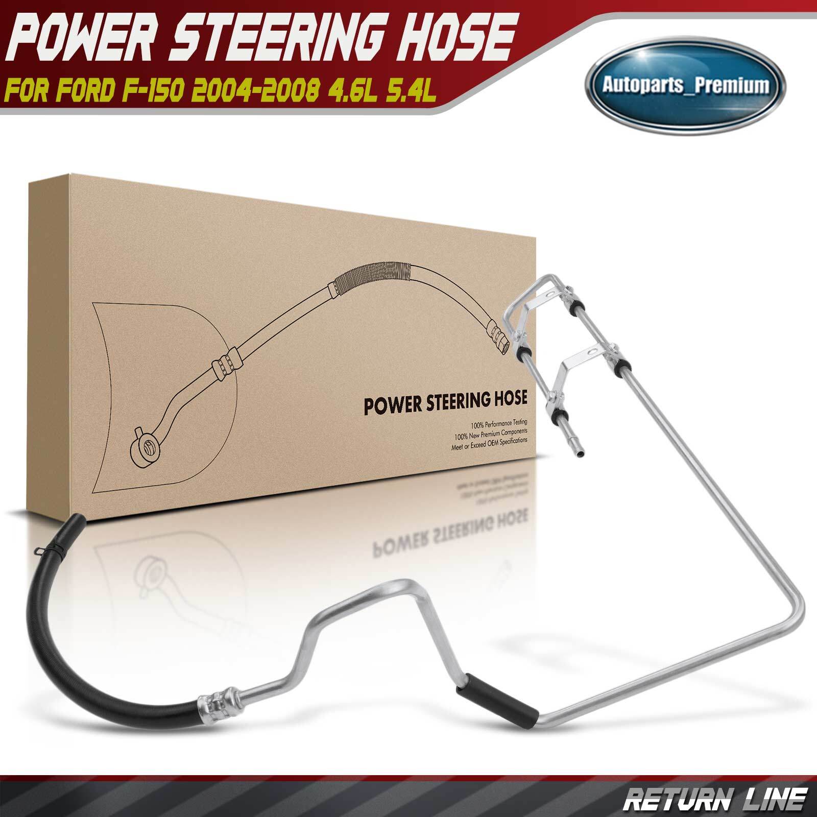 1Pc Power Steering Return Line Hose Assembly for Ford F-150 2004-2008 4 ...