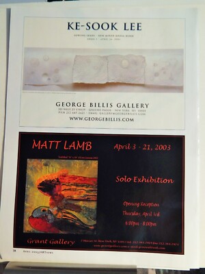 KE-SOOK LEE / MATT LAMB ART PIECES ORIG VTG 2003 ADVERTISEMENT, | eBay