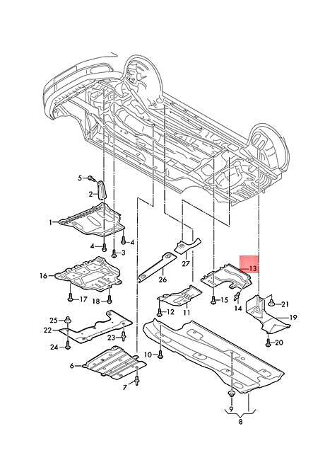 Genuine AUDI SKODA VW SEAT Underbody Trim 5Q0825206L | eBay