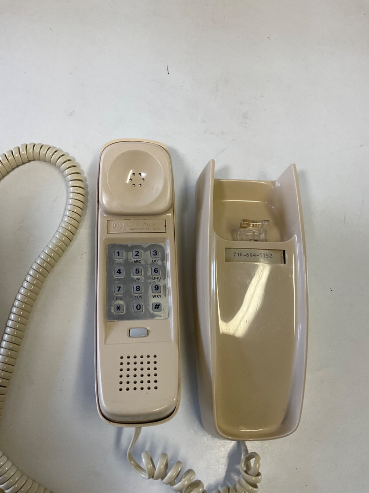 “WORKING” NorthWestern Electric Bell TAN Push Button Desk/Wall Mount ...