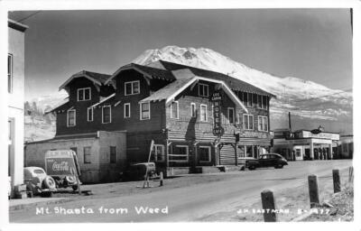 RPPC Mt. Shasta WEED, CA Coca-Cola Signs Hotel Gas Station 1940s Photo ...