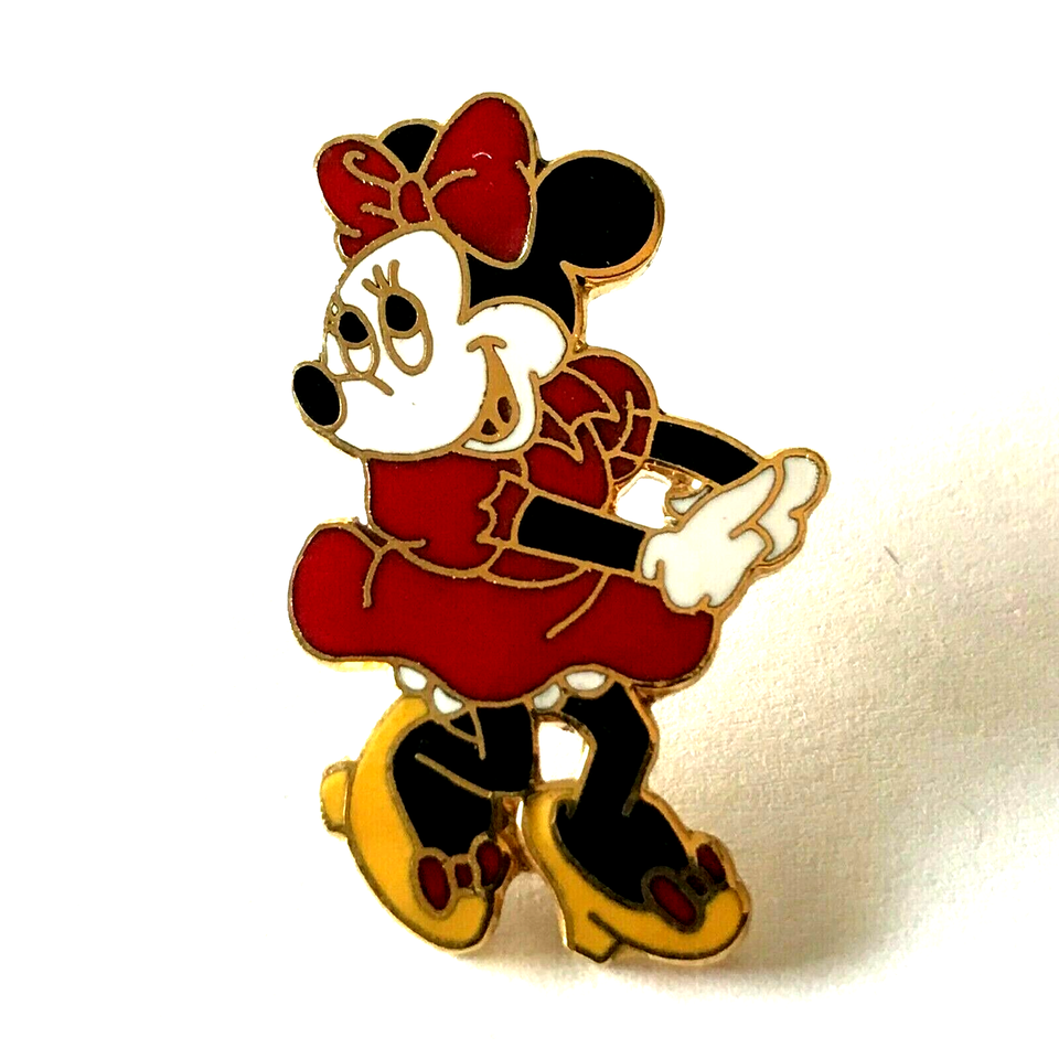 Vintage Minnie Mouse Pin Disney Designs Enamel Brooch Lapel Hat Tie Tac ...