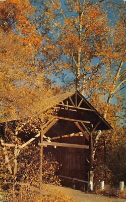 Felton California Old Covered Bridge San Lorenzo River 1950s Postcard ...
