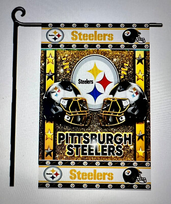 Garden Flag 12x18 Pittsburgh Steelers football Double Sided Handmade | eBay