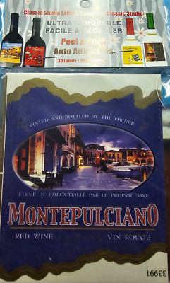 Nice Montepulciano Wine Labels 30/Pack Classic Studio Labels | eBay