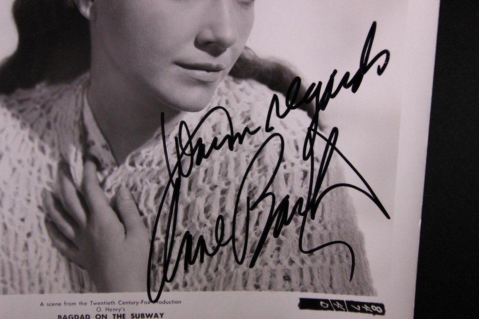 ANNE BAXTER (1923-1985) (ALL ABOUT EVE~RAZOR'S EDGE) AUTOGRAPH PHOTO ...