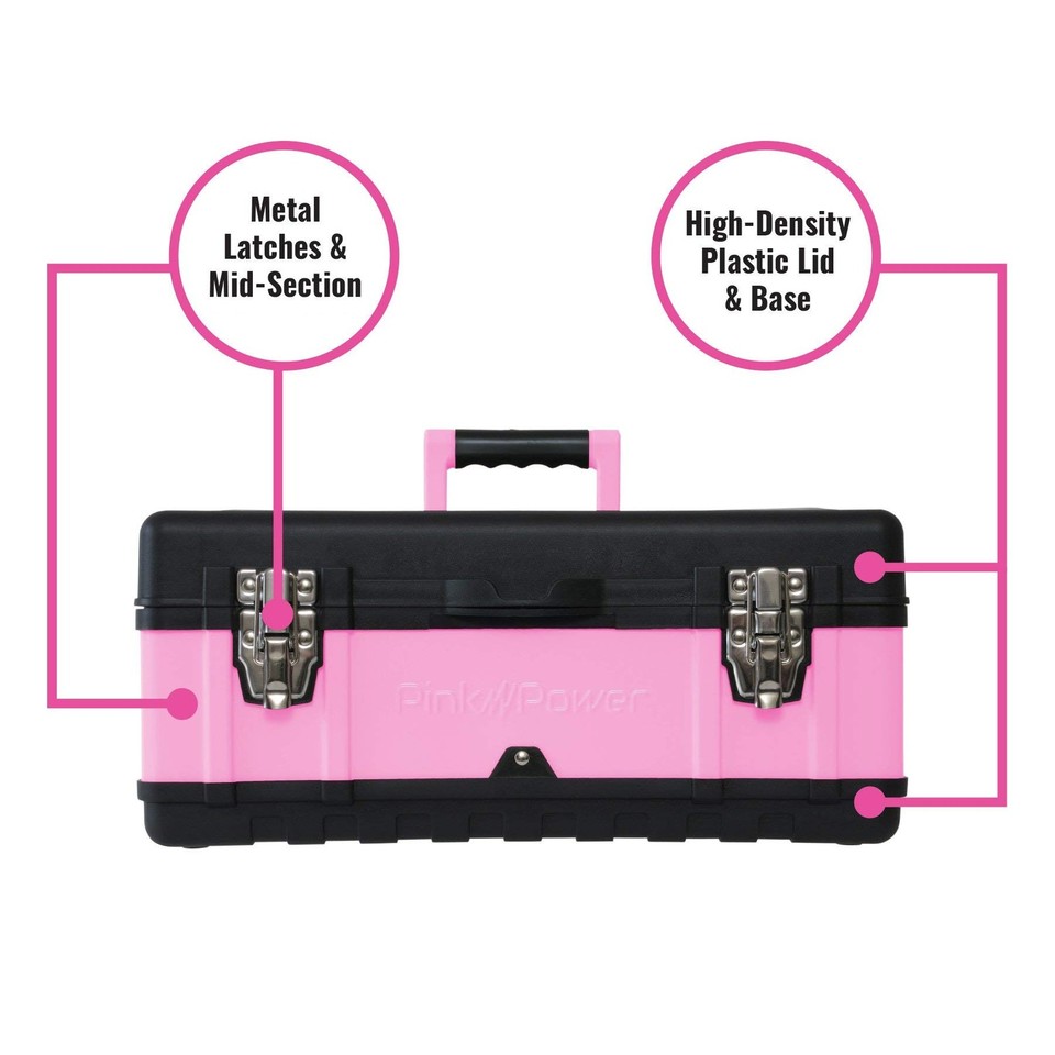 Pink Tool for - 18" Small Metal & Plastic Portable Lightweight Locking ...