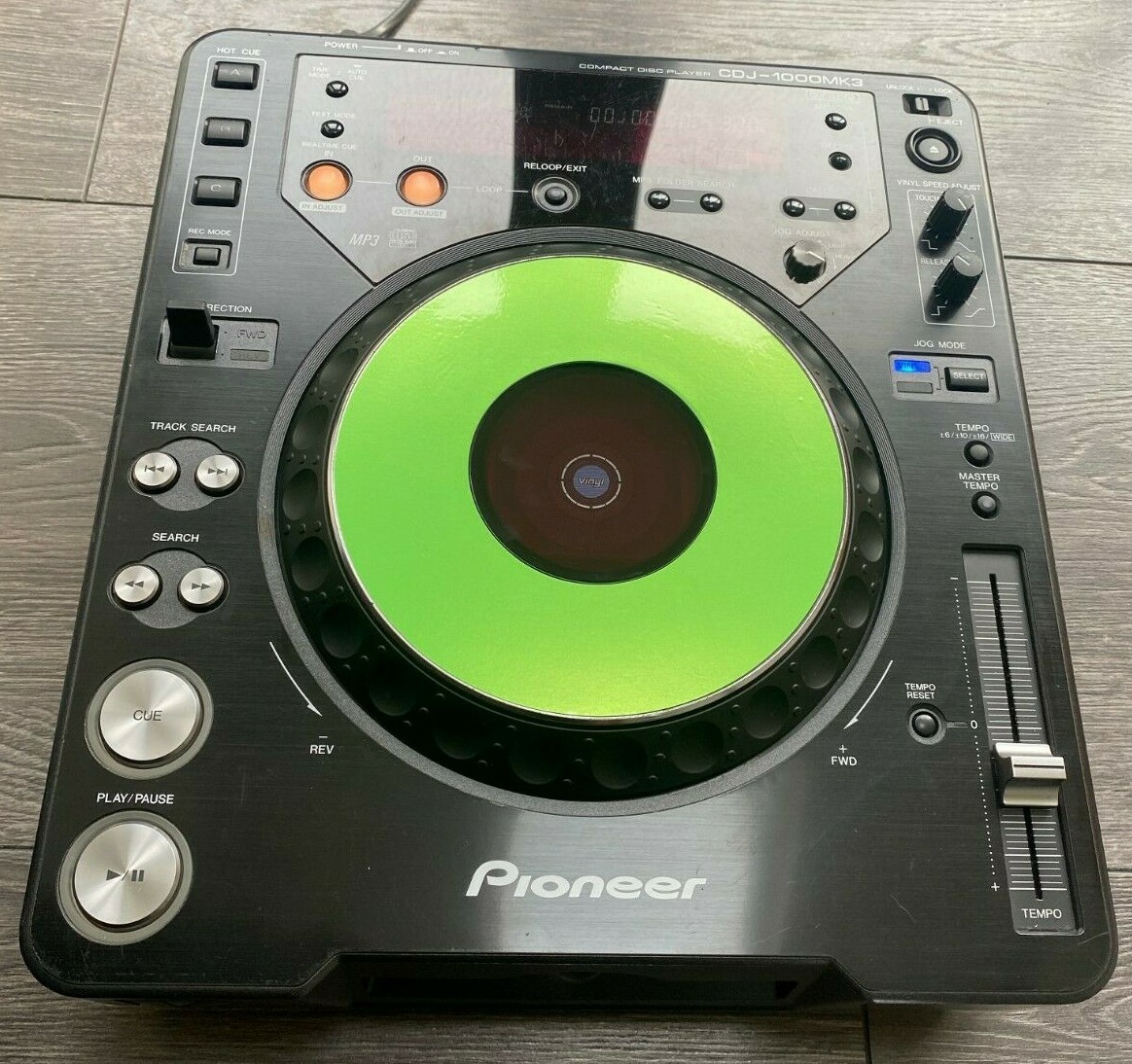 2 x Green Pioneer CDJ Jog Wheel Skins / Covers CDJ 2000 1000 900 850 ...