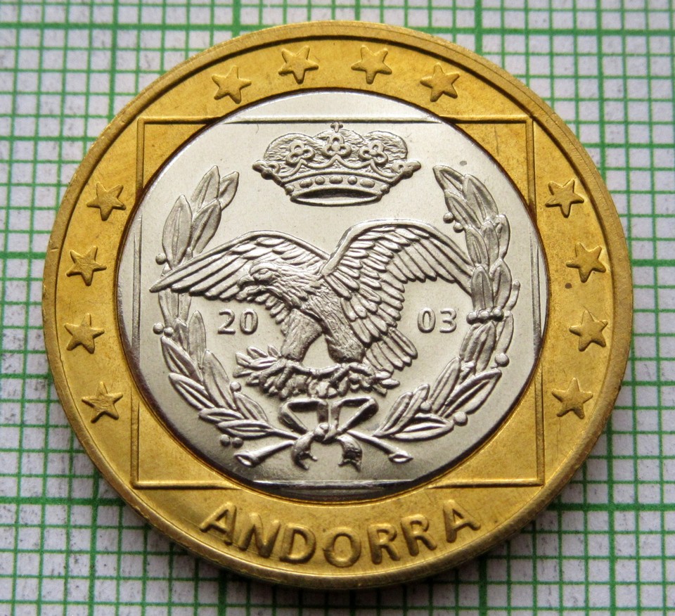 ANDORRA 2003 1 FANTASY TOKEN EURO TRIAL · PROBE · ESSAI SAILING SHIP BI ...