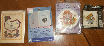 LOT OF 4 ASSORTED COUNTED CROSS STITCH KITS NEW IN PACKS | eBay