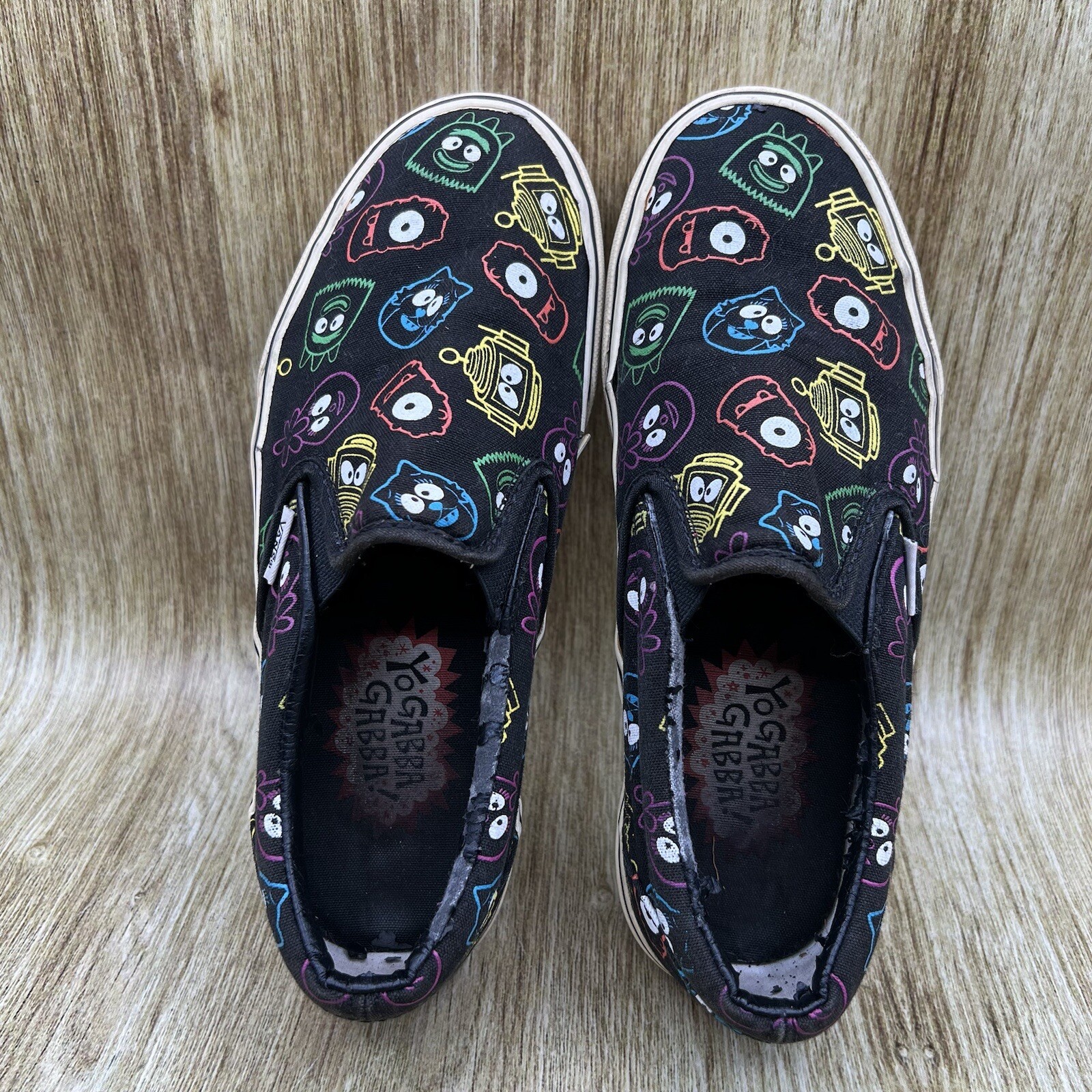 Vans Era X Yo Gabba Gabba Women's Size 8 Slip On Blac… - Gem