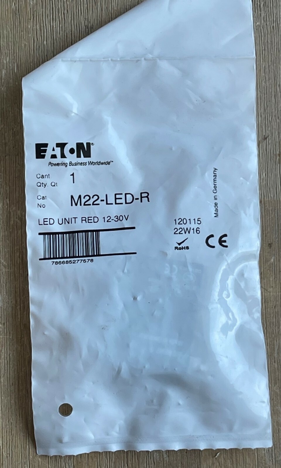 EATON M22-LED-R RED LED LIGHT UNIT 12-30V NEW IN SEALED BAG | eBay