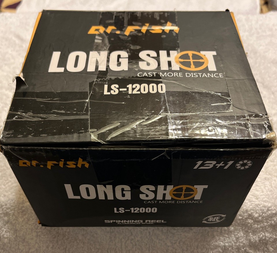 Dr.Fish Long Shot Spinning Reel, Saltwater Fishing Reel 12000 Surf ...