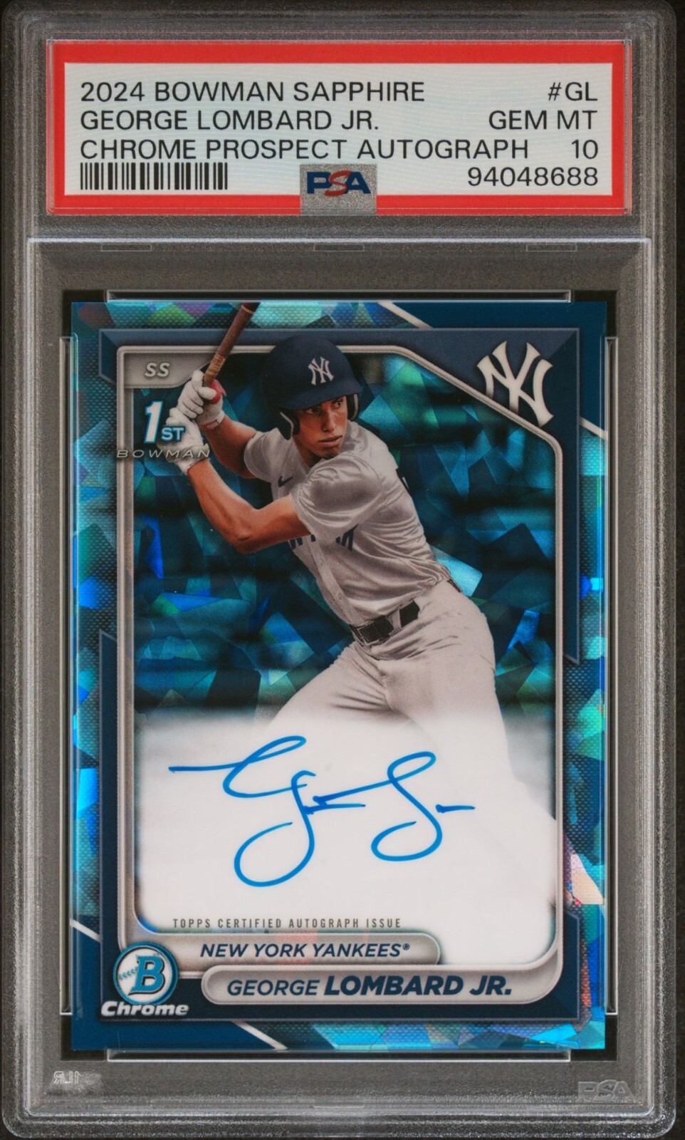 George Lombard Jr. 2024 Bowman Sapphire Edition #BSPA-GL Chrome ...