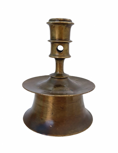Antique 17th Century Portuguese Solid Brass Capstan Candle Holder ...