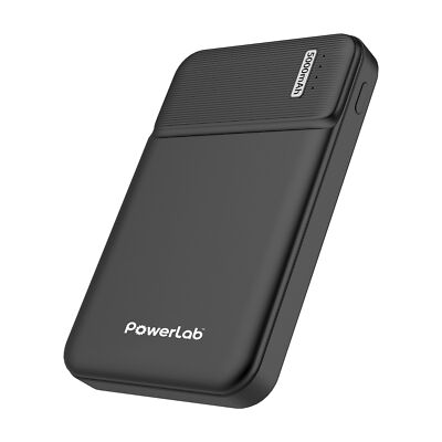 PowerLab 5000 mAh Power Bank Travel Friendly, Strong & Fast Charging – Black | eBay