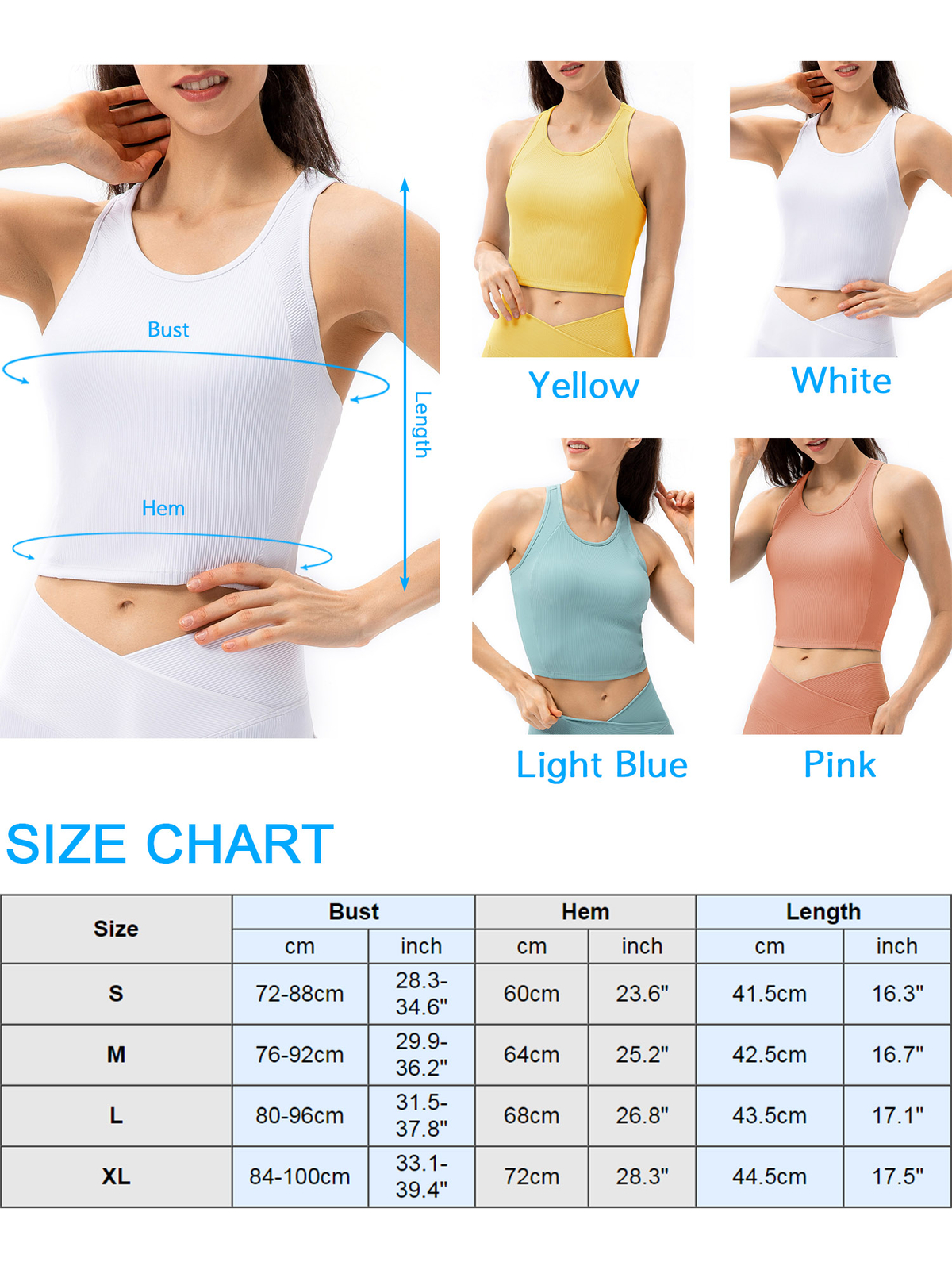 Women Yoga Tops with Built in Bra Crop Sports Vests for Workout V8A4 | eBay