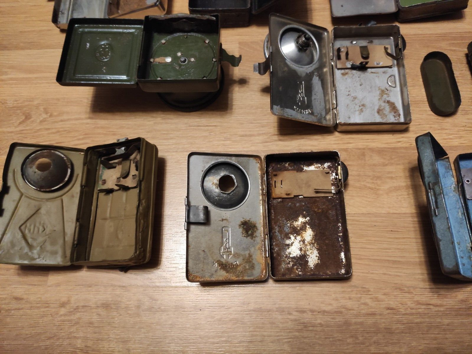 LOT OF 11 VINTAGE POCKET FLASHLIGHT SIGNAL TORCH LIGHT LAMP LANTERN ...