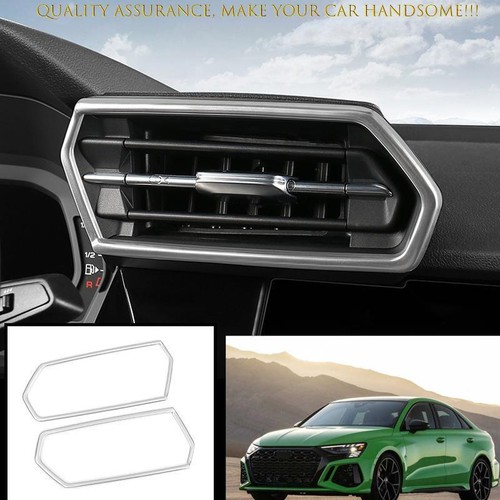 For Audi A3 S3 RS3 2022-2023 Silver Steel Console AC L&R Air Outlet ...